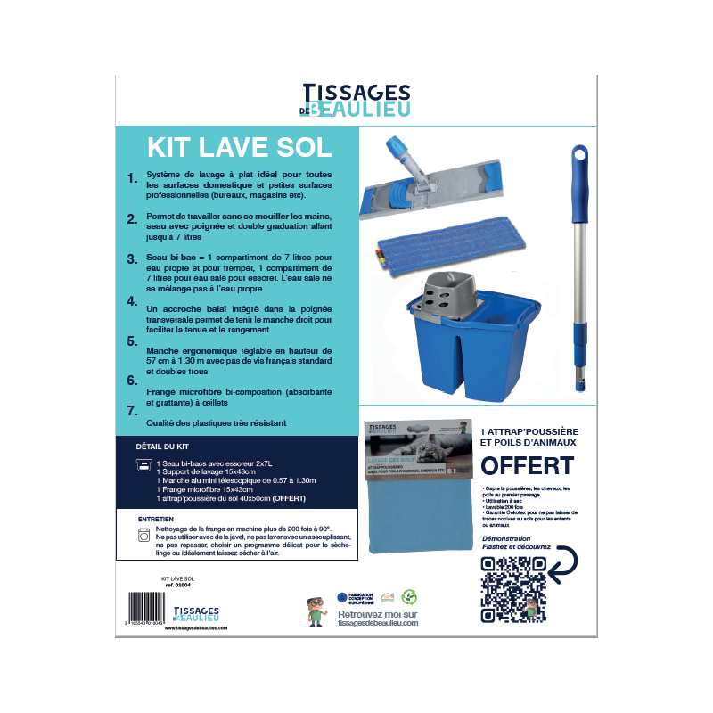 KIT LAVE SOL (COMPOSE DE 5 ARTICLES)